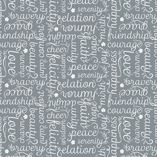 Botanica - Script - Gray — Birdsong Quilting